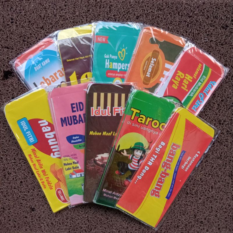 Jual (Dapat 10pcs) Amplop Lebaran Snack panjang tanpa lipat / ukuran ...