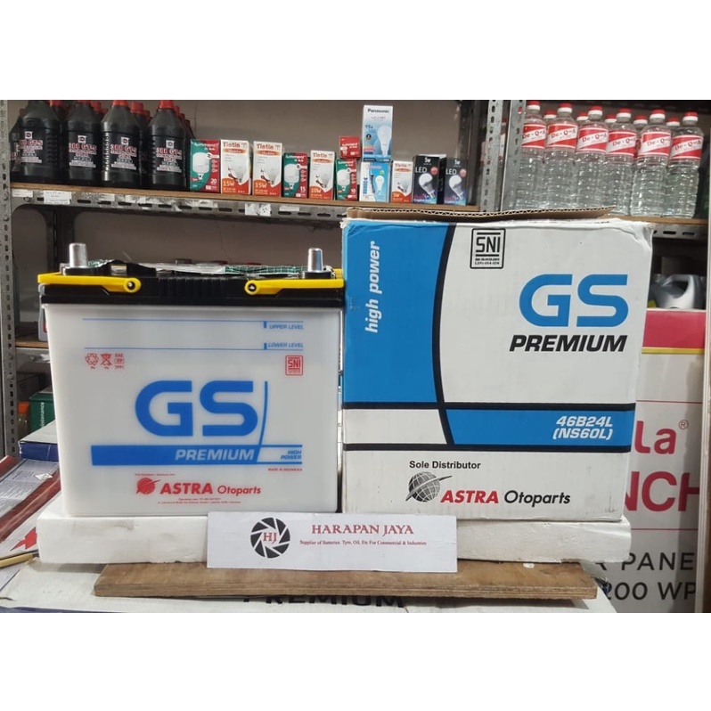 Jual AKI MOBIL GS ASTRA PREMIUM NS60L / 46B24L (45AH) BASAH | Shopee Indonesia