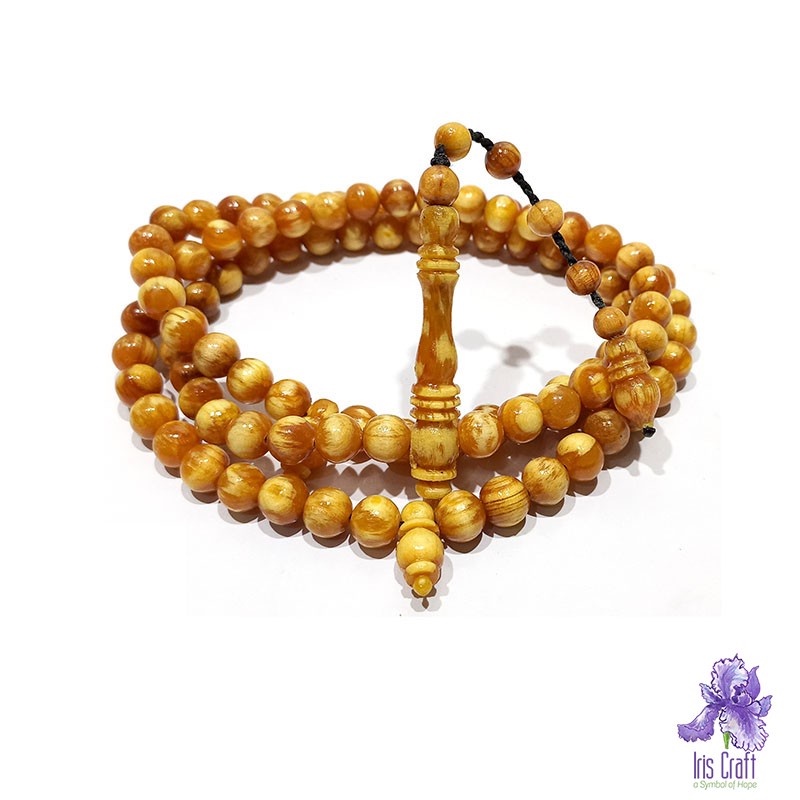 Jual Tasbih Kayu Pinus Kayu Damar Pinewood Kayu Nur TEMBUS CAHAYA 08 mm ...