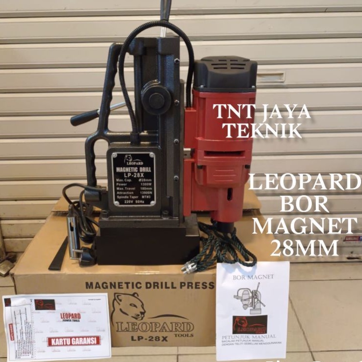 Jual MESIN BOR MAGNET 28MM LEOPARD MAGNETIC DRILL LEOPARD 28 MM BOR MAGNET LEOPARD LP-28X ...