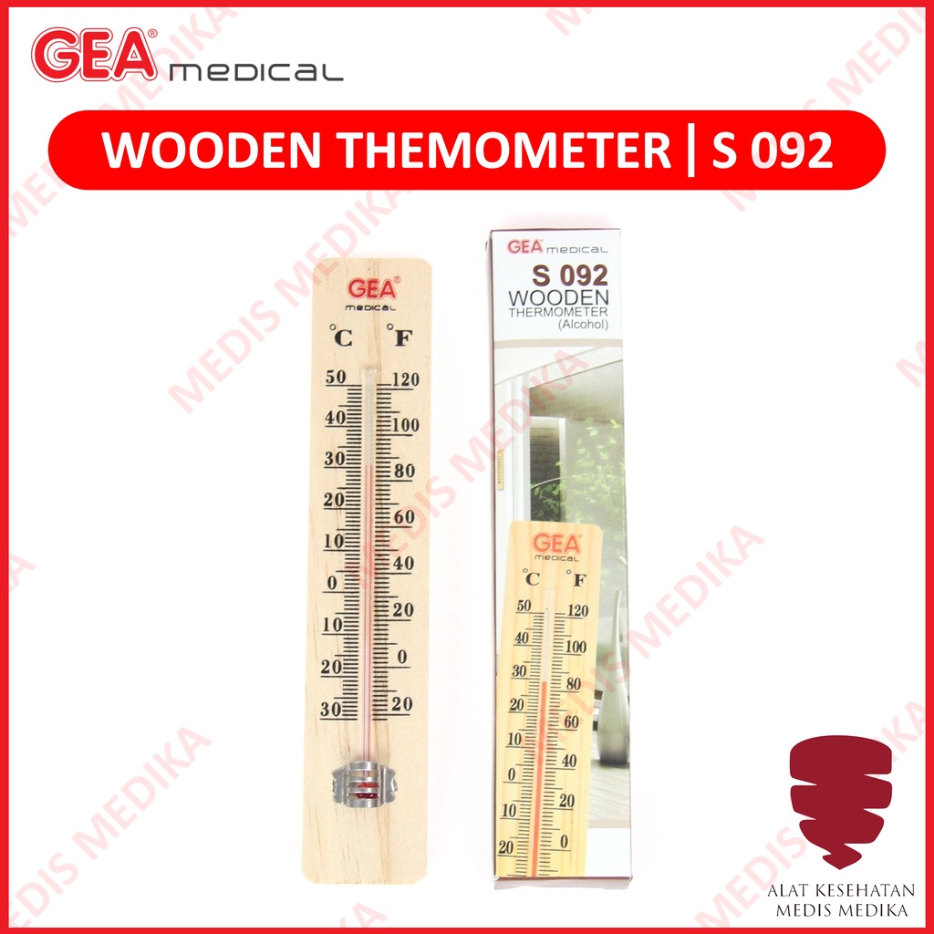Jual Wooden Thermometer Ruang Kayu Thermo Dinding Termometer Alat Ukur ...