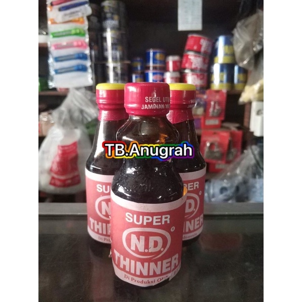 Jual Thinner ND Super 200cc Kemasan Botol Kratingdeng Pengencer Cat Minyak Kayu Besi Tiner ...