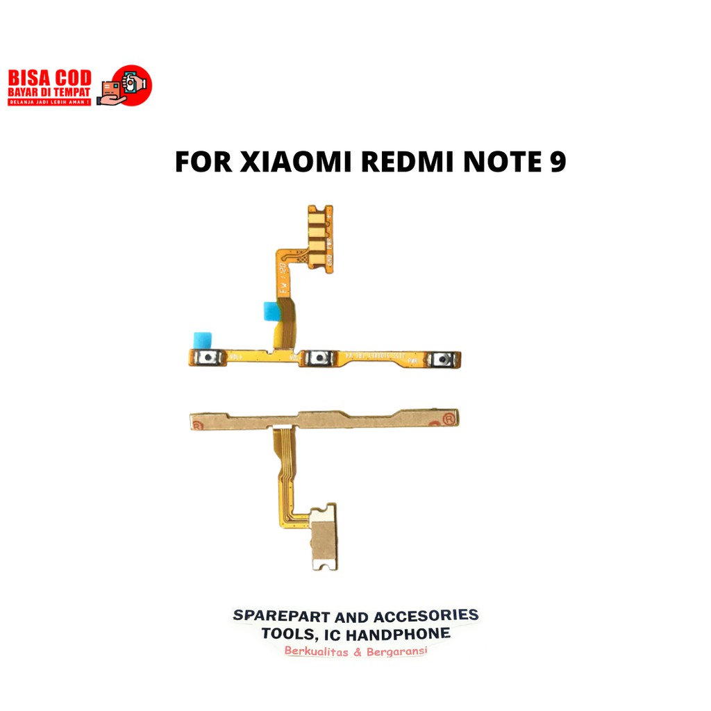 Jual Flexsible Power On Off Volume Xiaomi Redmi Note 9 Original ...