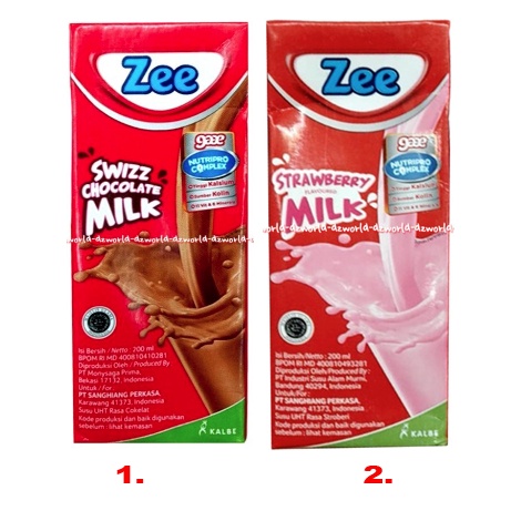 Jual Zee Up & Go 200ml Susu UHT Coklat Strawberry Susu Kotak Anak Siap ...