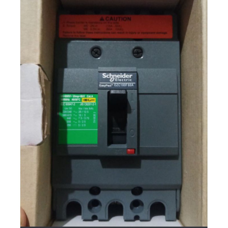Jual MCCB SCHNEIDER 3P 3 PHASE EZC 100F 60A | Shopee Indonesia