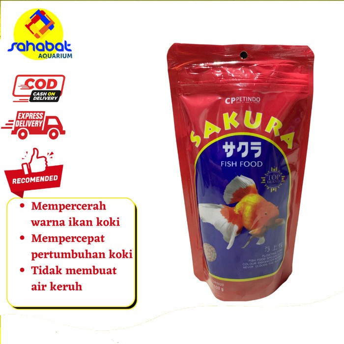 Jual Sakura Fish Food Makanan Ikan Pellet Pelet 100 gram Pelet Ikan ...