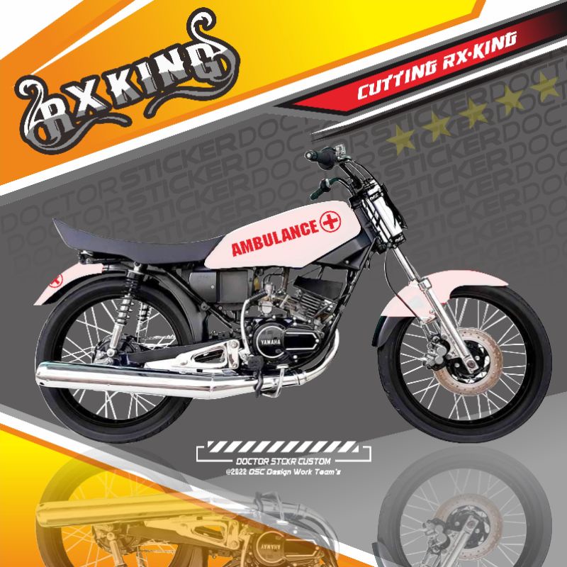 Jual Striping Sticker tangki RX king Ambulance New design Viral 2022 ...