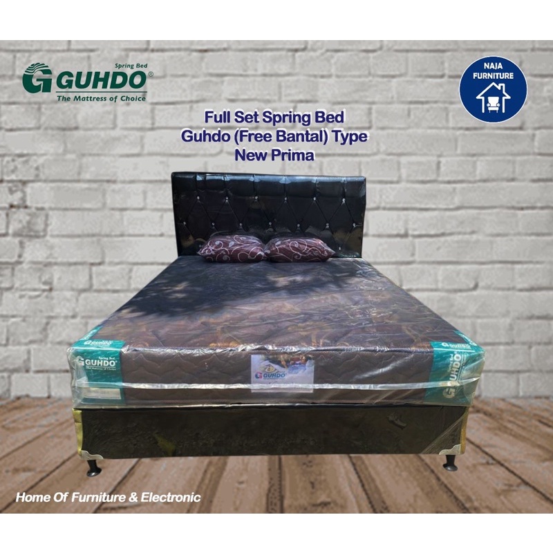 Jual Kasur | Matras Guhdo | Spring Bed Guhdo New Prima Full set | Uk 120cm, 160cm, 180cm ...
