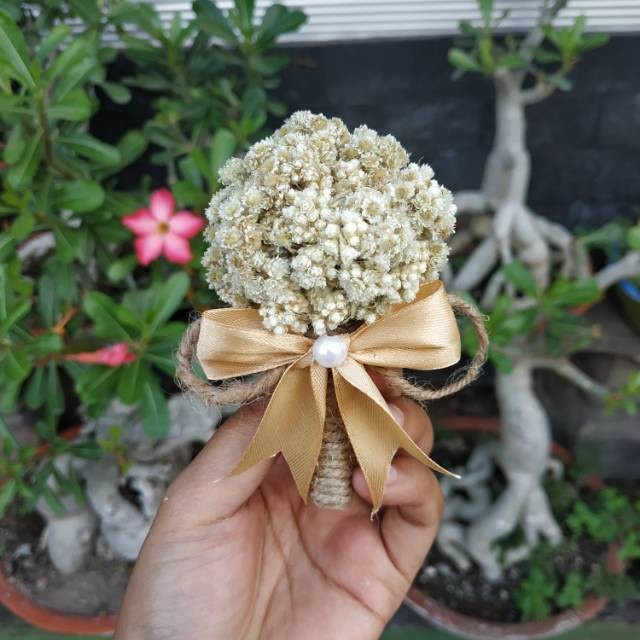 Jual Korsase Bunga Abadi Bunga Edel | Wedding Corsage Bunga Jas Bunga ...