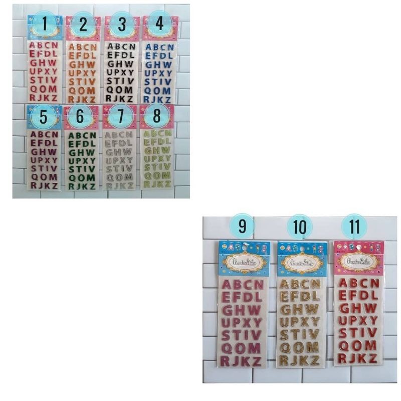 Jual Stiker Sticker glitter huruf scrapbook diy kerajinan | Shopee ...