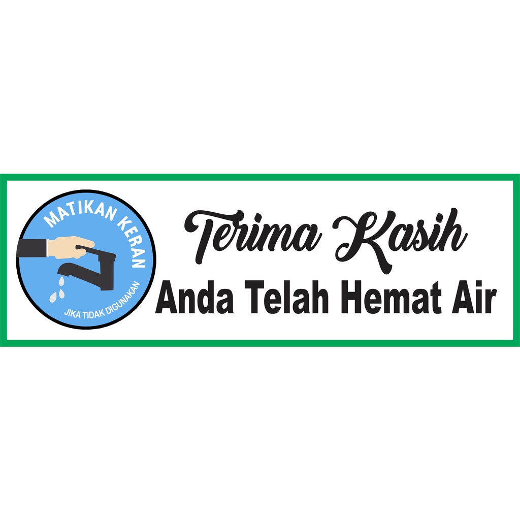 Jual Stiker Hemat AIR 30 x 10 cm ( anti air ) | Shopee Indonesia