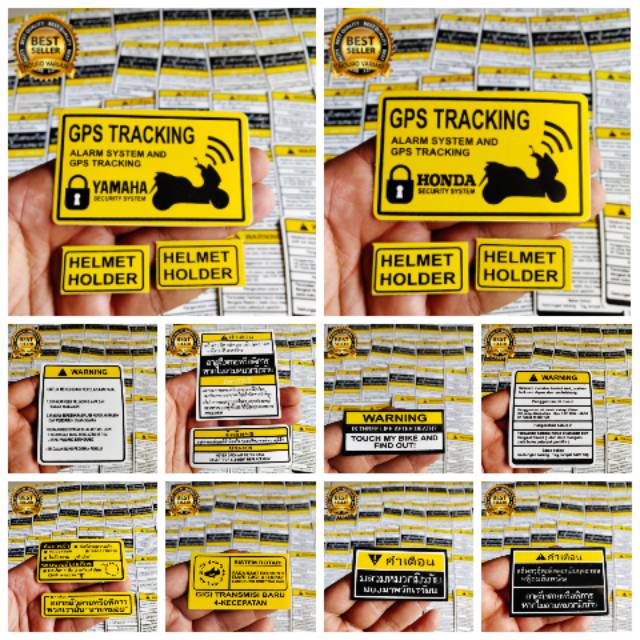 Jual STIKER WARNING KUNING THAILAND THAILOOK MOTHAI BABYLOOK METIC ...