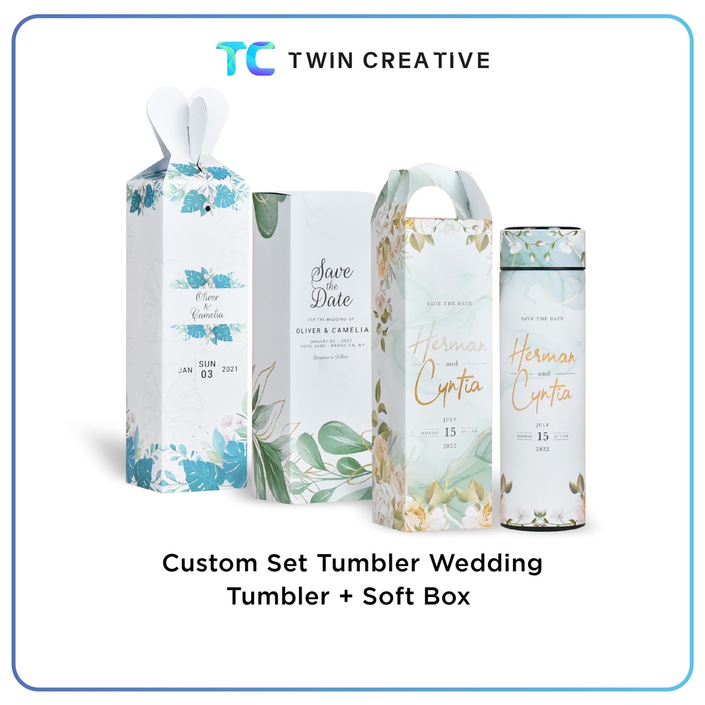 Jual Custom Design Paket Botol Minum & Box Souvenir Pernikahan ...