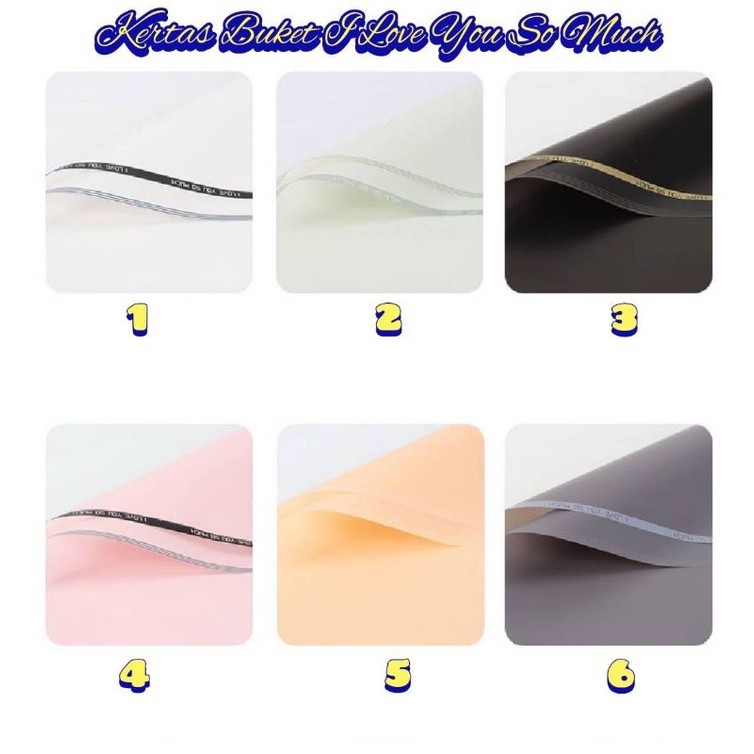 Jual Korean Wrapping Flower List I Love You So Much Kertas Buket List ...