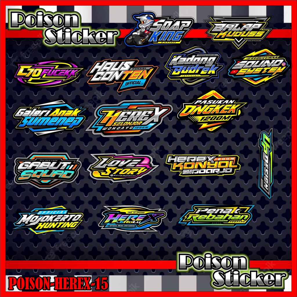 Jual STICKER PACK HEREX THAILOOK, HONDA GANK, RACERTEES, SSS, RCB ...