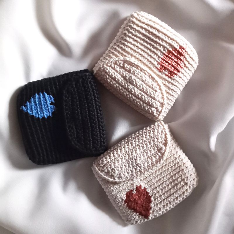 Jual [NEW Size] LUVVI Dompet Rajut Mini dengan Motif Lucu by Lavina ...