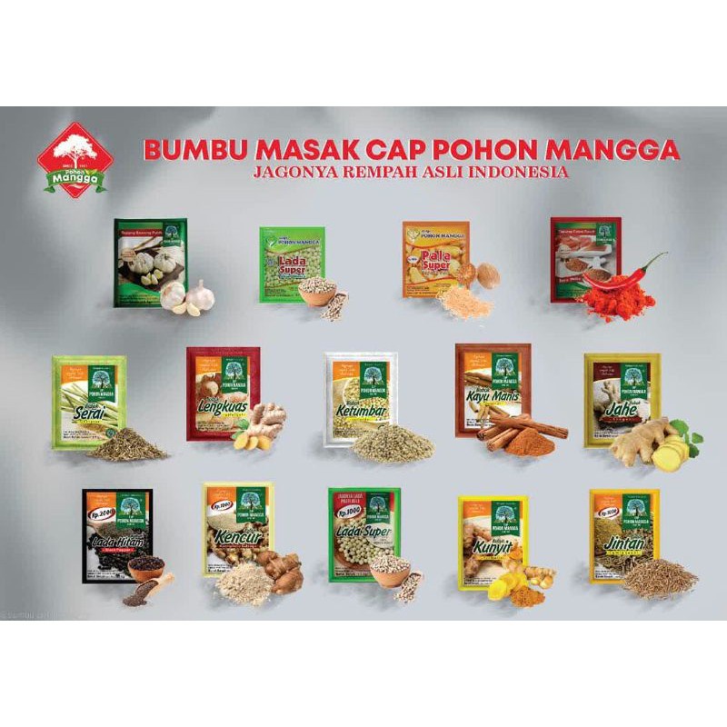 Jual Bumbu Rempah Cap Pohon Mangga Kemasan Hemat 1 Renceng Isi 12 ...