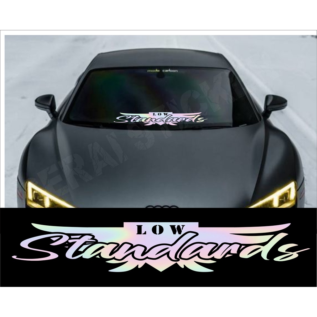 Jual Sticker cutting LOW STANDARDS stiker kaca depan lowstandar ...