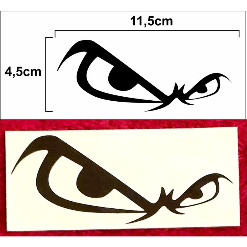 Jual Stiker cutting mobil gambar mata Cutting Sticker lucu unik ...