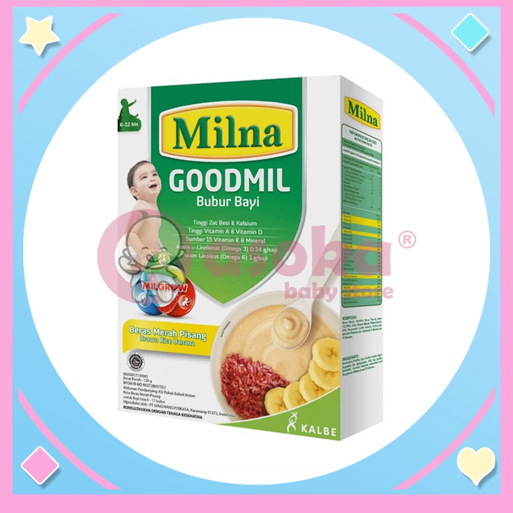 Jual Milna Goodmil Bubur Bayi 6+ Beras Merah Pisang 120gr ASOKA ...