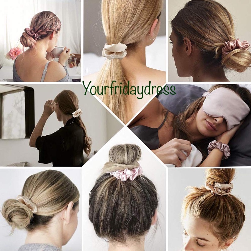 Jual ISI 3 - Scrunchie Kuncir Rambut Ikat Hairband Korean Hair tie ...