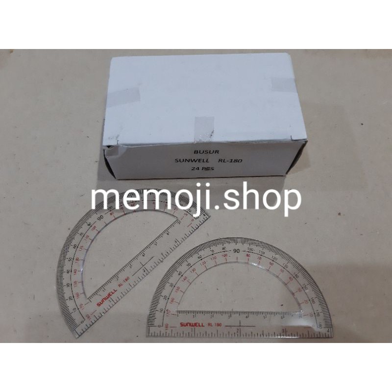 Jual Penggaris / Rol Busur SUNWELL RL-180 (24pc) | Shopee Indonesia