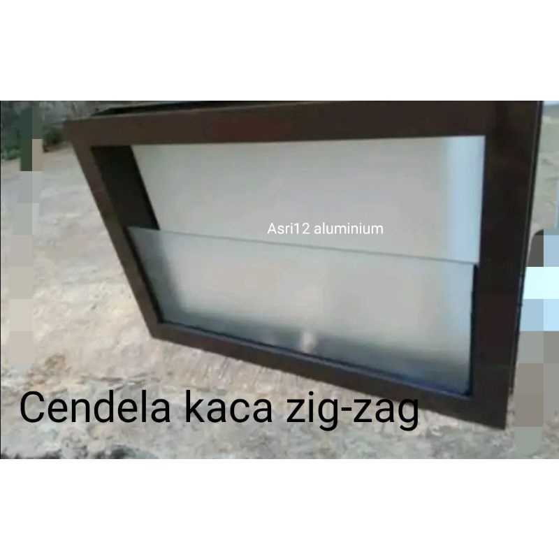 Jual CENDELA ALUMINIUM BOVEN KACA ZIG-ZAG 40x60 JASA KIRIM HANYA INSTAN ...