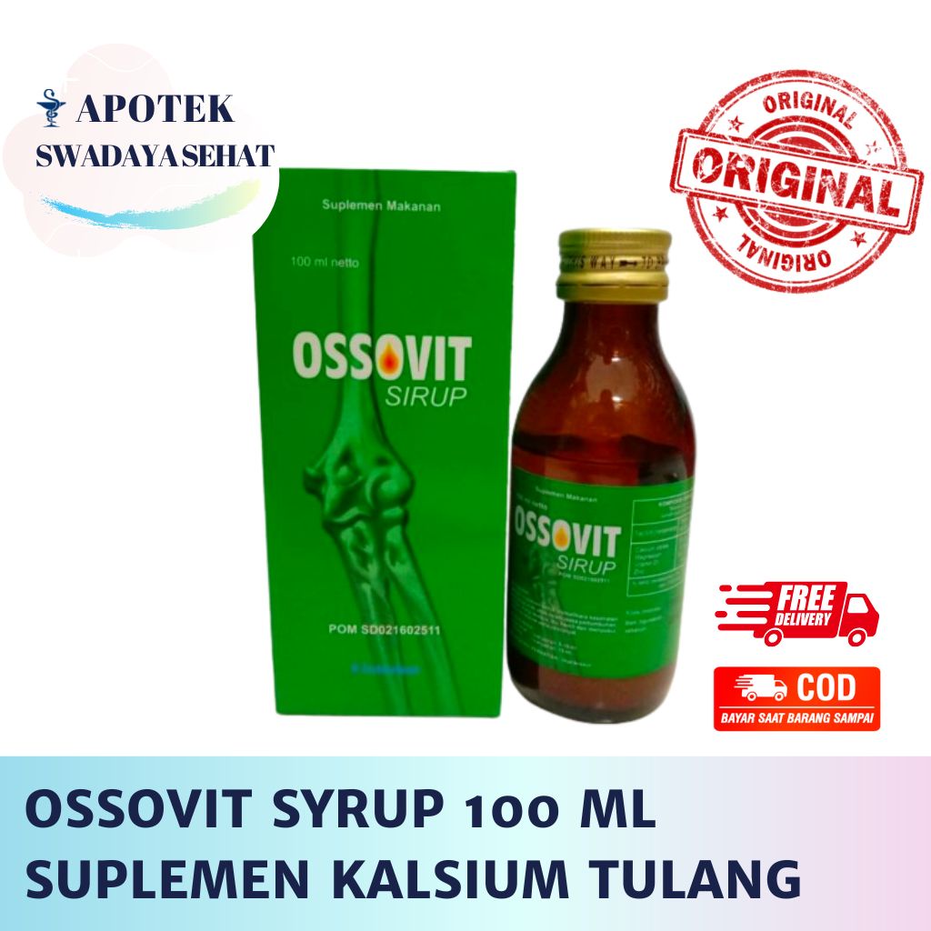 Jual OSSOVIT SYRUP 100 ML - Suplemen Kalsium Tulang Osteoporosis ...
