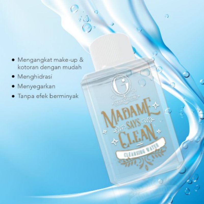 Jual Madame Gie Madame Says Clean Cleansing Water | Madame Gie Wipe Me ...