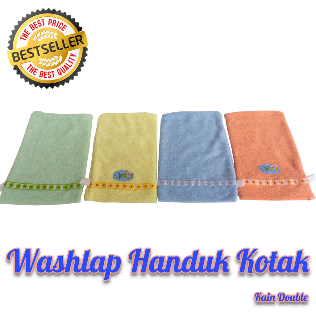 Jual washlap bayi jari dan kotak handuk washlap mandi kain double ...