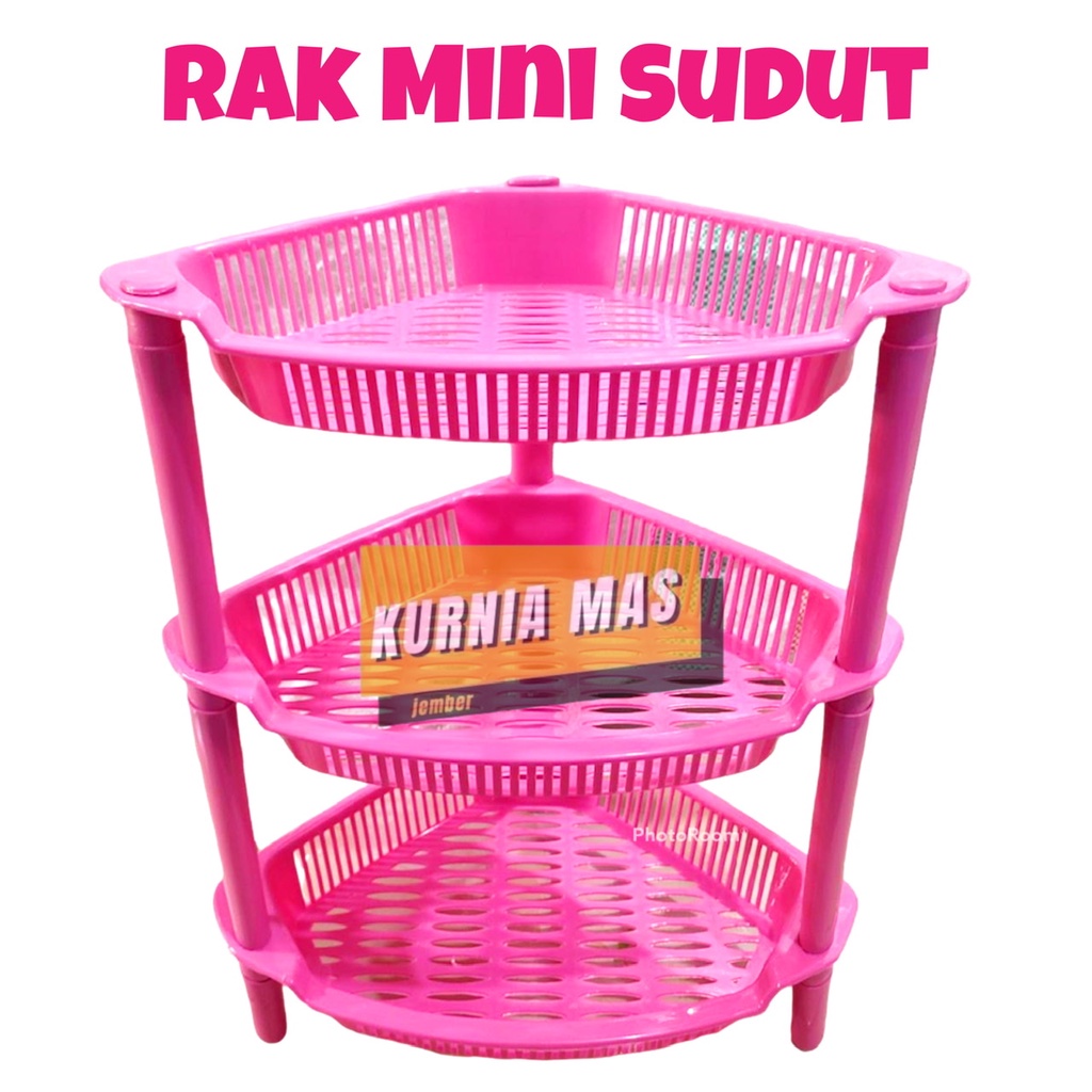 Jual RAK PLASTIK 3 SUSUN SEGITIGA RAK DAPUR SUDUT RAK MINI RAK BUMBU ...