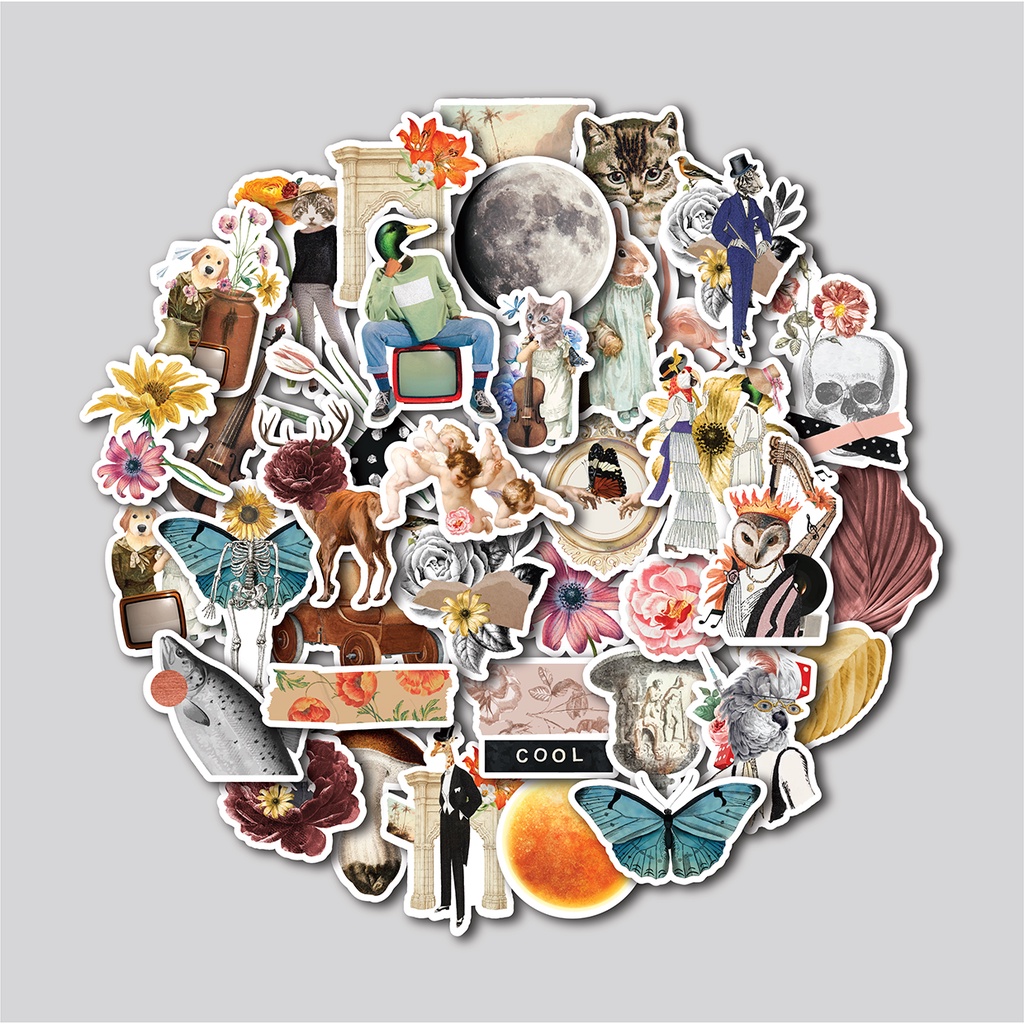 Jual STICKER PACK VINTAGE MIX MEDIA | STICKER TUMBLR | STIKER LAPTOP ...