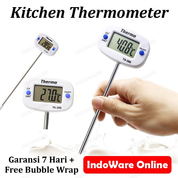 Jual Digital Kitchen Thermometer Masak Suhu Air Kue Kopi Dapur ...