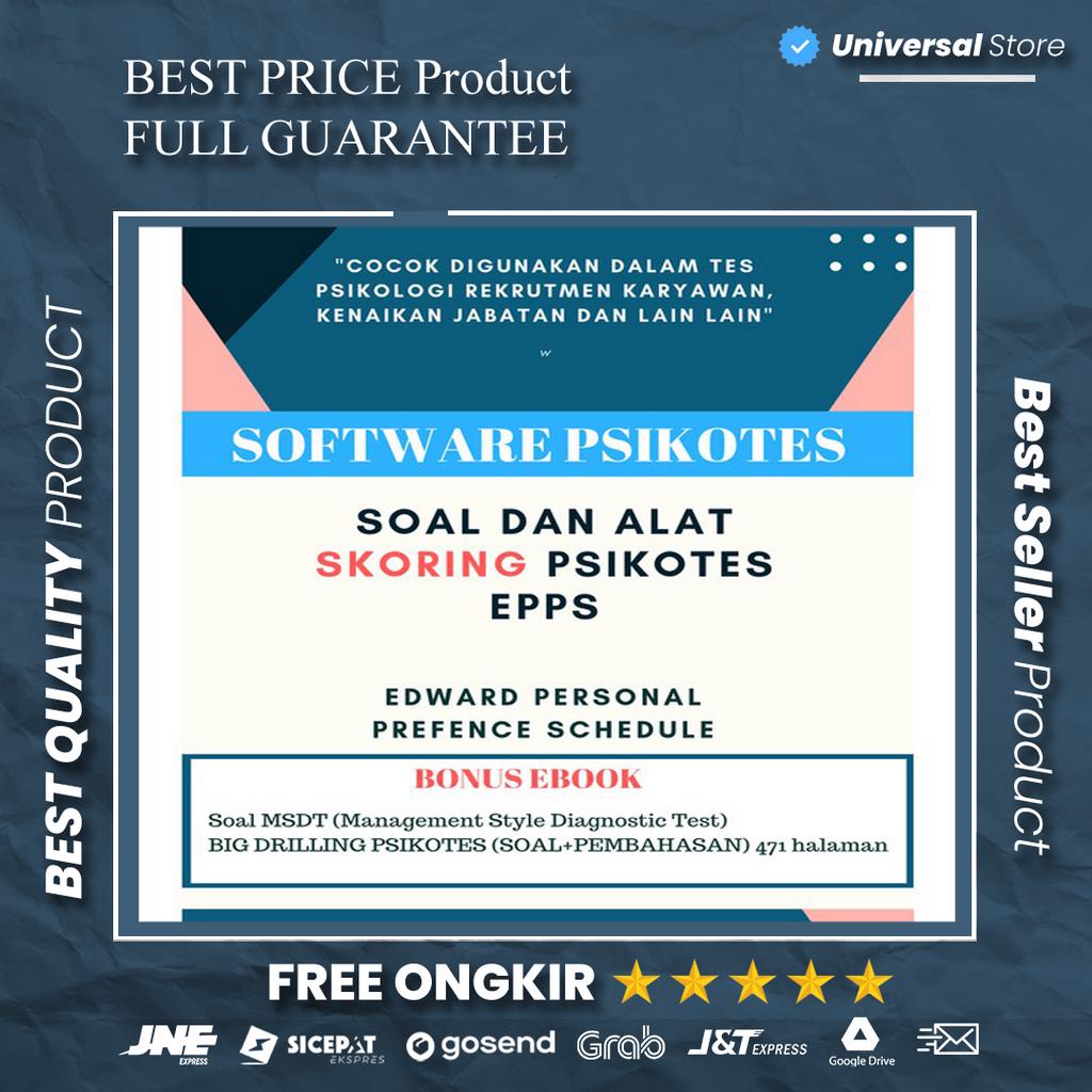Jual Koleksi Alat Tes Psikologi EPPS Psikotes Soal dan Skoring ...