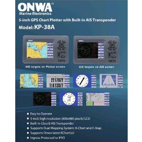 Jual ONWA KP-38a GPS PLOTTER WITH AIS TRANSPONDER | Shopee Indonesia