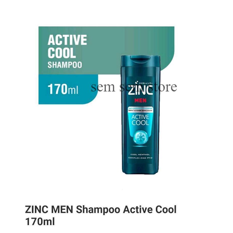 Jual Zinc Shampoo Men Active Cool Menthol [170 ml] | Shopee Indonesia