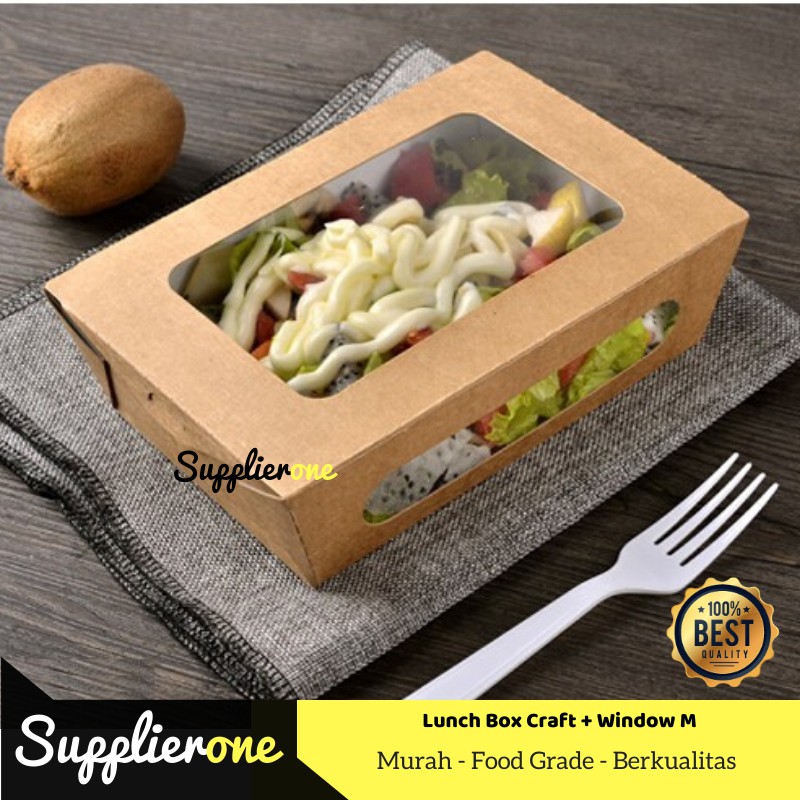 Jual Lunch Box Window / Lunch Box Craft Window / Lunch Box Coklat ...