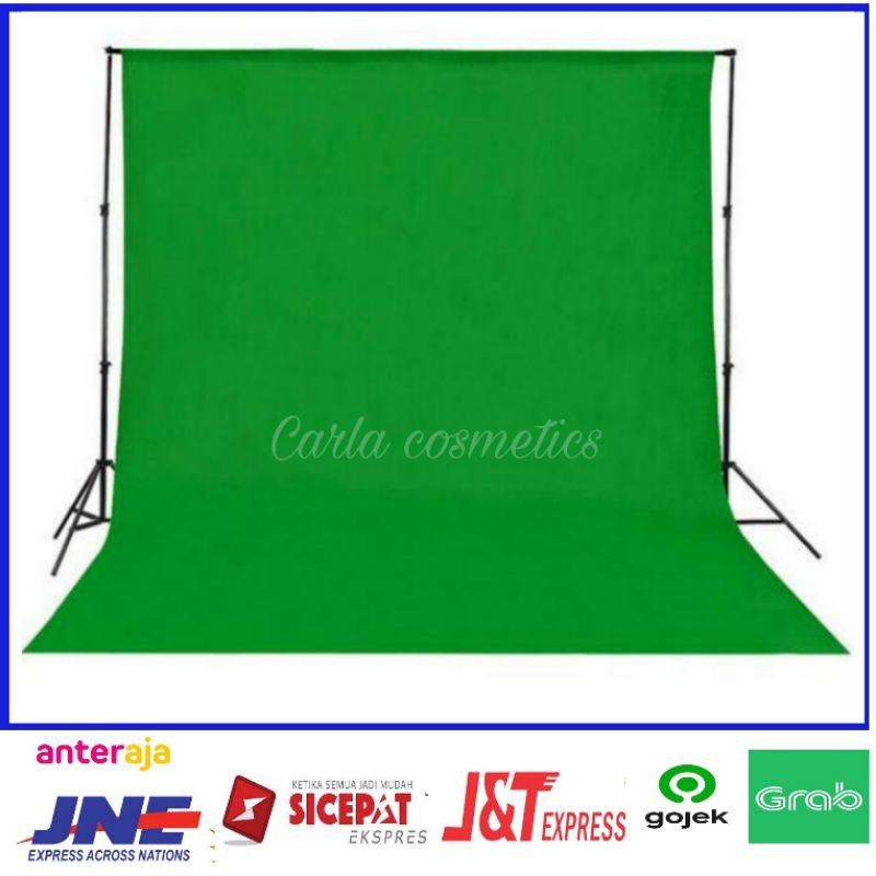 Jual kain background foto studio warna hijau polos ukuran 2,5x3M ...