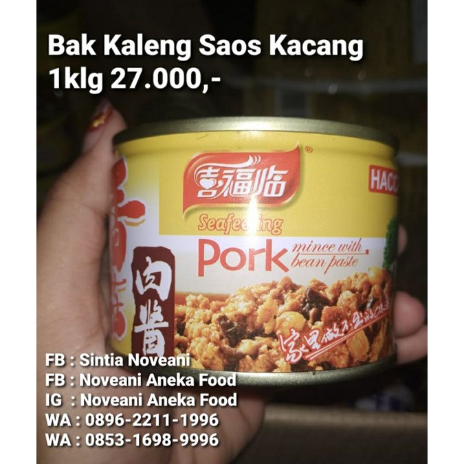 Jual Babi Kaleng Saos Kacang / Daging babi kaleng / Babi Import / Babi ...