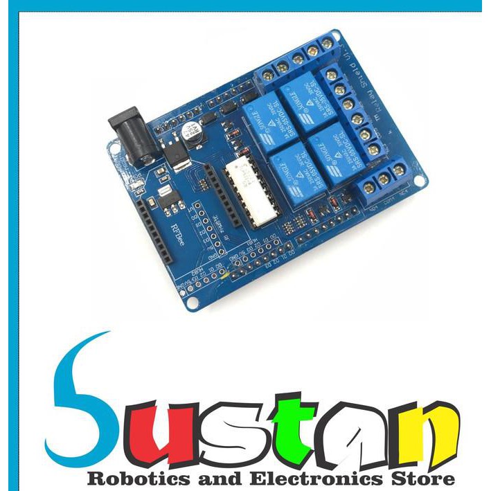Jual Arduino Relay Shield V1.3 5V 4 Channel With Xbee Socket For Smart ...