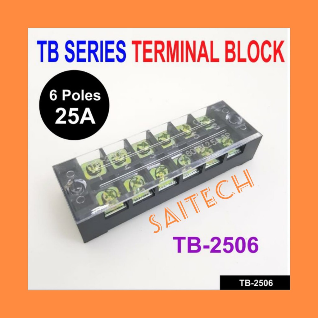 Jual Terminal Blok Kaca 6 pole 25A | Shopee Indonesia
