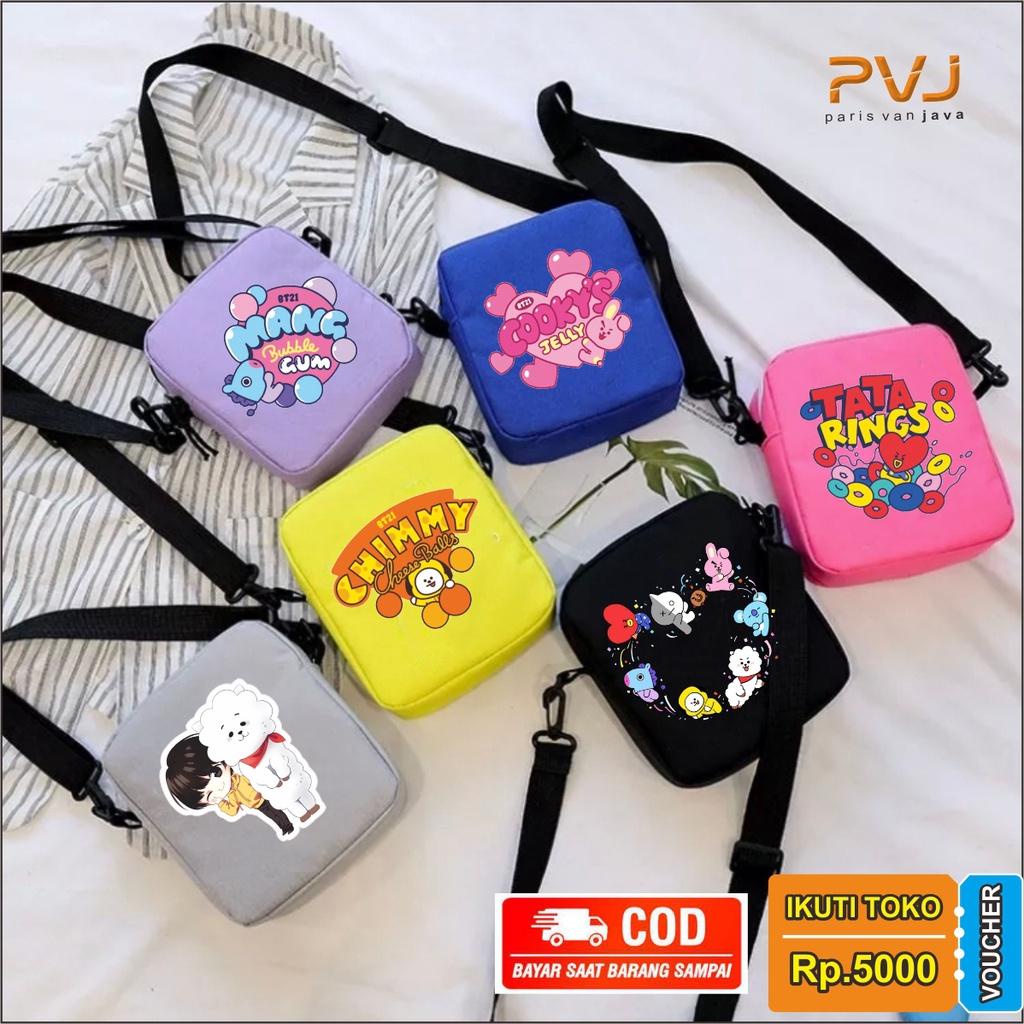 Jual Tas Selempang BTS BT21 Korea Kekinian Tas Anak Remaja Dan Dewasa ...