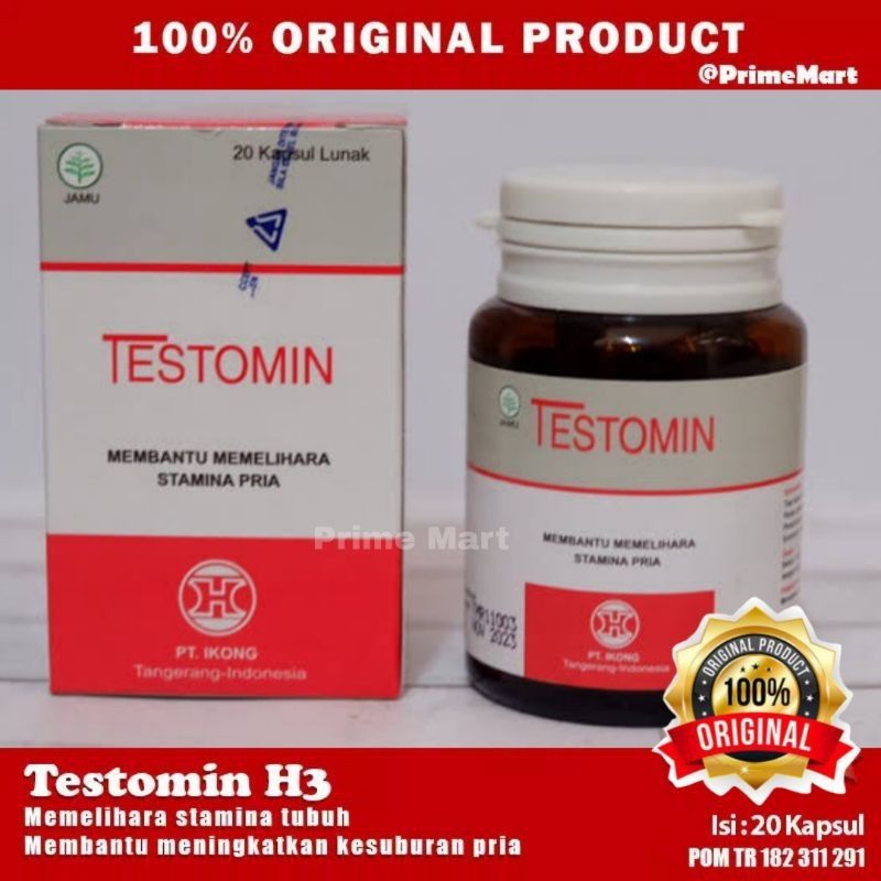 Jual Testomin H3 - memelihara fungsi ginjal, saluran kemih dan stamina ...