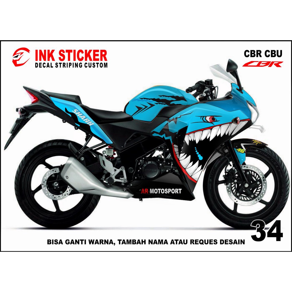 Jual Sticker Decal CBR THAILAND, CBR CBU 150R / 250R 34 fullbody ...