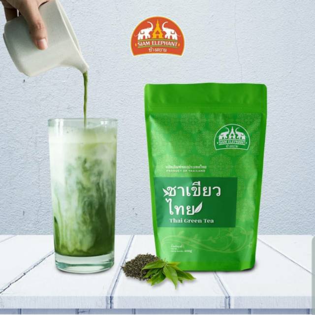 Jual GREEN THAI TEA SIAM ELEPHANT 200gr bukan chatramue original teh ...