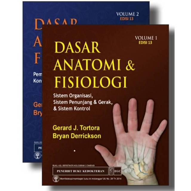 Jual Paket Buku Anfis ORI - Buku Dasar Anatomi & Fisiologi Volume 1 & 2 Edisi 13 Gerard Tortora ...