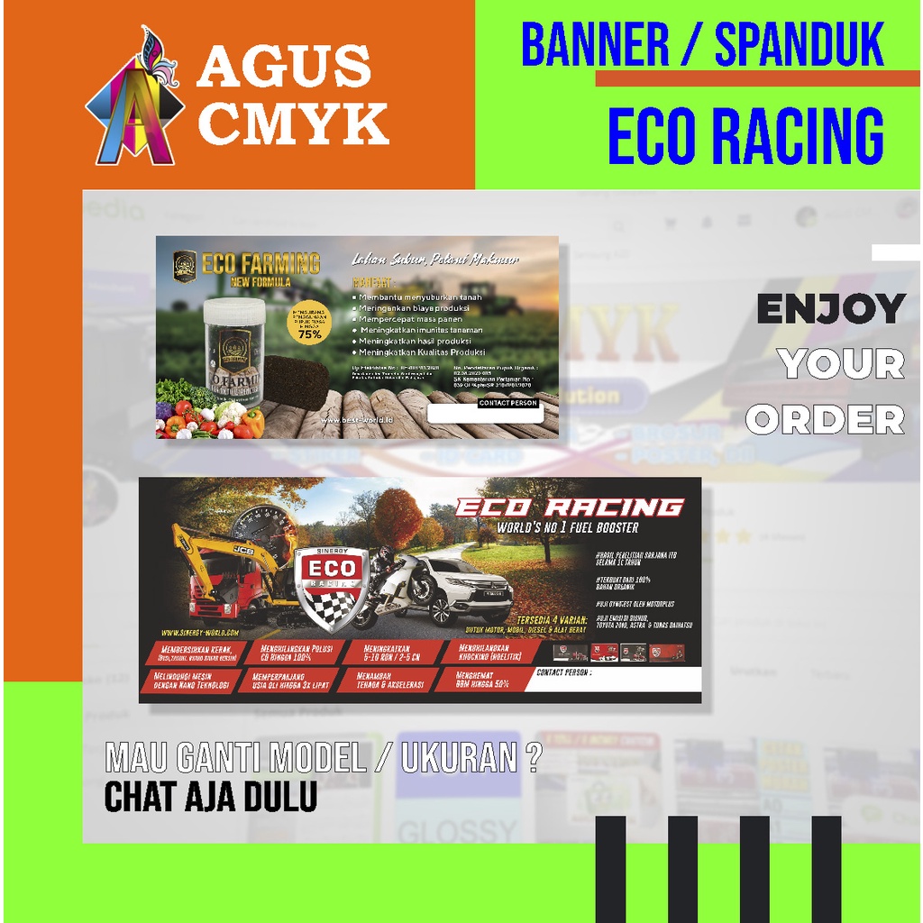 Jual SPANDUK / BANNER ECO RACING | Shopee Indonesia