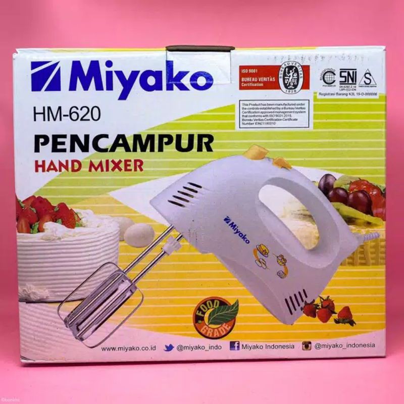Jual Miyako Hand Mixer HM 620 5 Kecepatan Garansi Resmi 1 Tahun ...