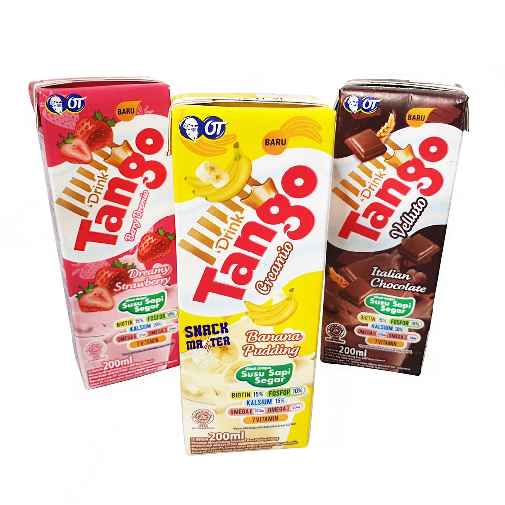 Jual TANGO DRINK Susu Sapi Segar UHT all varian 200ml | Shopee Indonesia