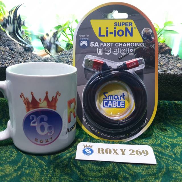 Jual Kabel Data USB Type C 2M 2Meter Fast Charging Charge 5A 5 Amper ...